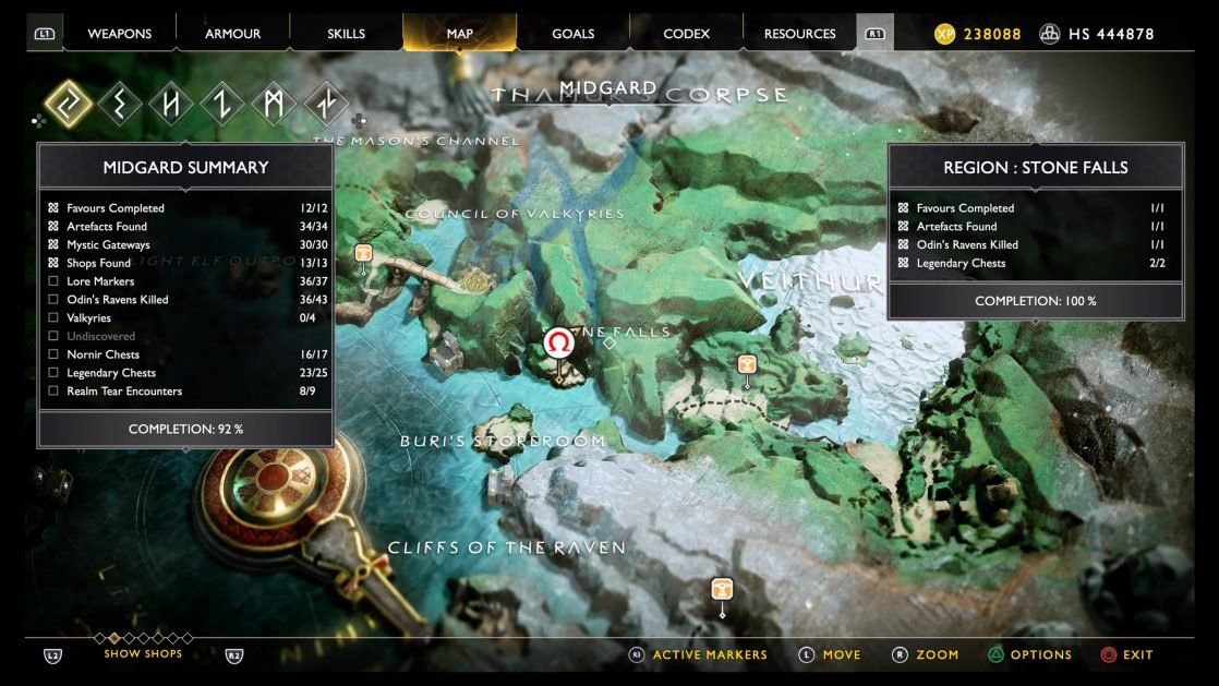 God of War Stone Falls Collectible Locations Guide - GamesHedge