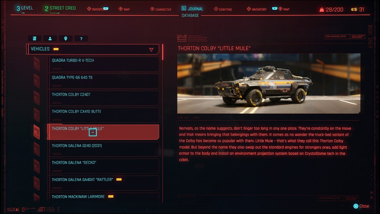 Cyberpunk 2077 Vehicles List - All Vehicles, Details