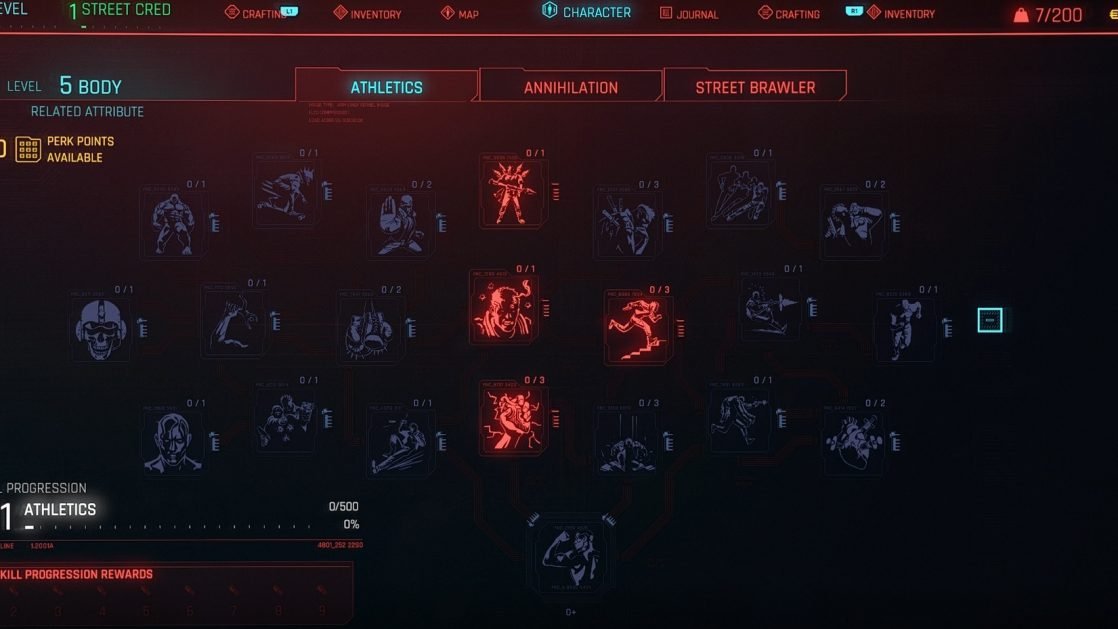 Cyberpunk 2077 Attributes Guide - All Perks, Categories