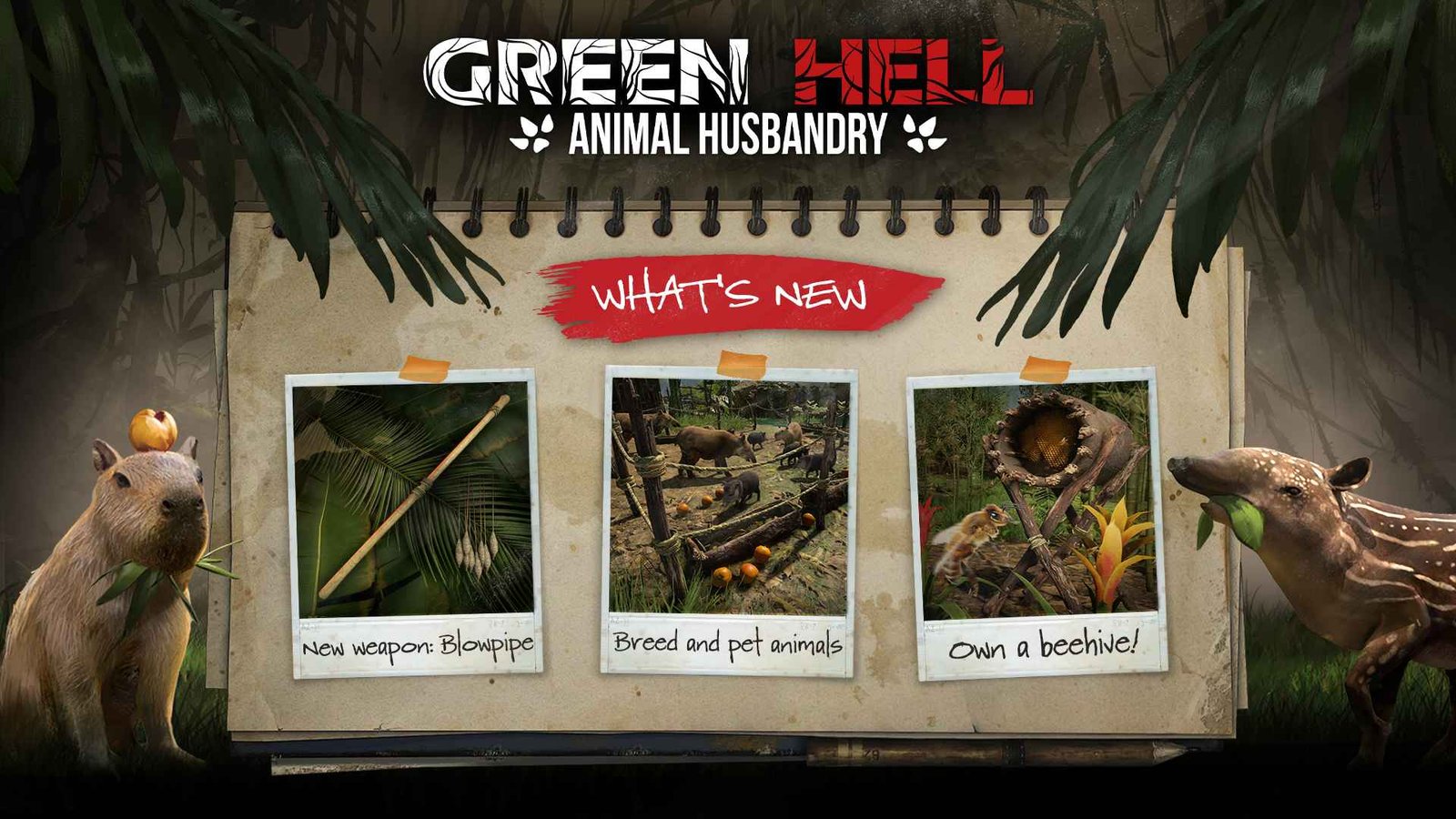 Green Hell Launches Animal Husbandry Update, Capybara Taming
