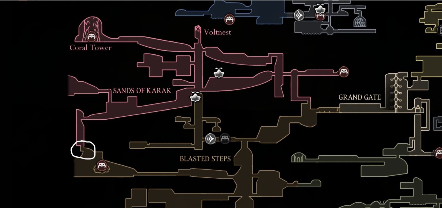 Hollow Knight: Silksong Sands of Karak Map Guide | GamesHedge